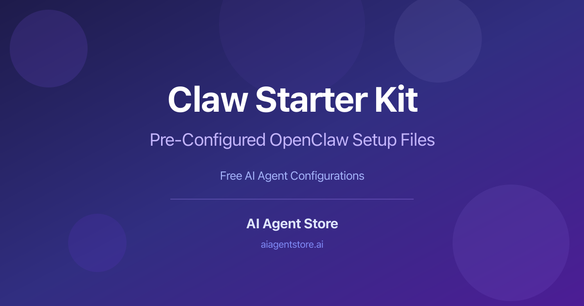 Claw Starter Kit: OpenClaw Setup Files for Sales Marketing | AI Agent Store